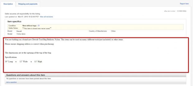 Using a Custom ebay Listing Template | ECOMsultant
